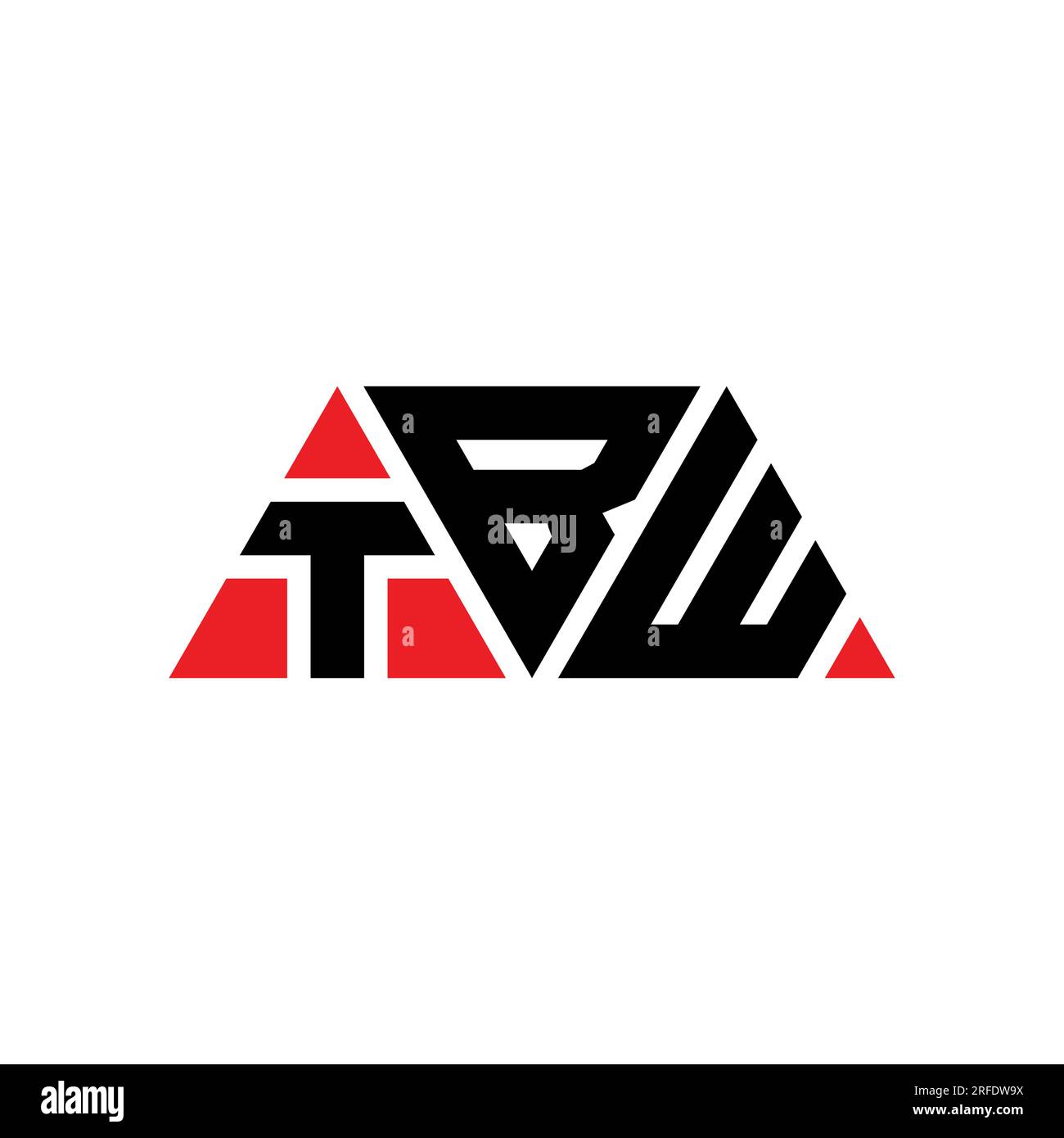 TBW triangle letter logo design with triangle shape. TBW triangle logo ...