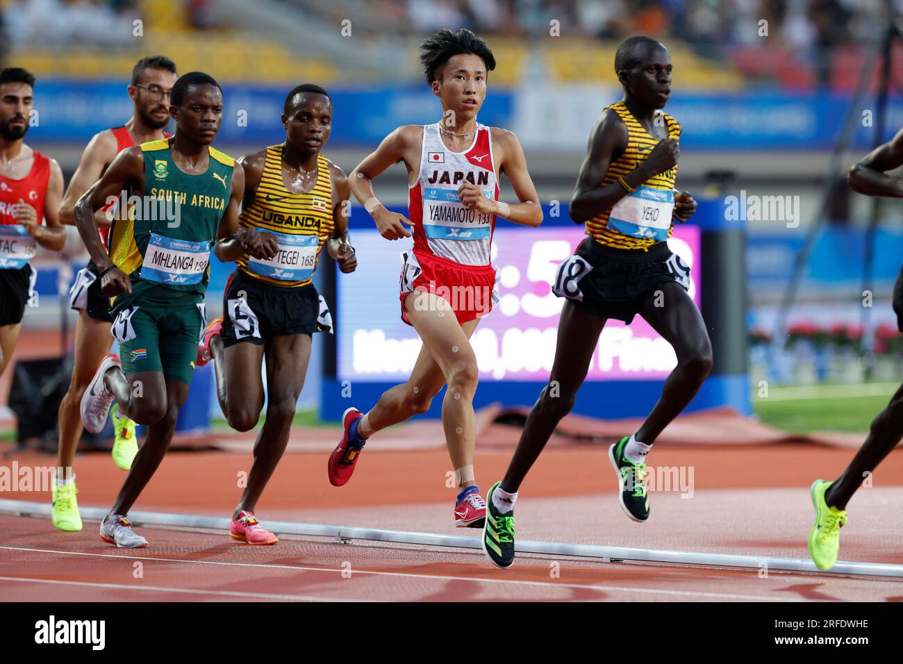 Chengdu, China. 2nd Aug, 2023. Yuito Yamamoto (JPN) Athletics : Men's 10000m Final during the ...