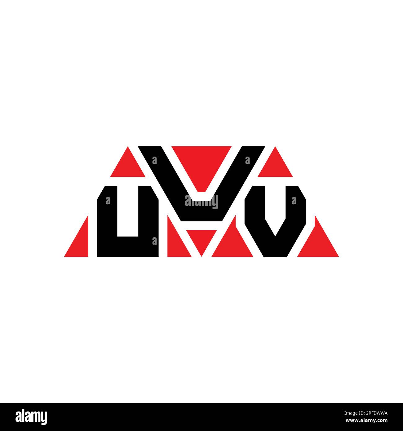 UUV triangle letter logo design with triangle shape. UUV triangle logo ...