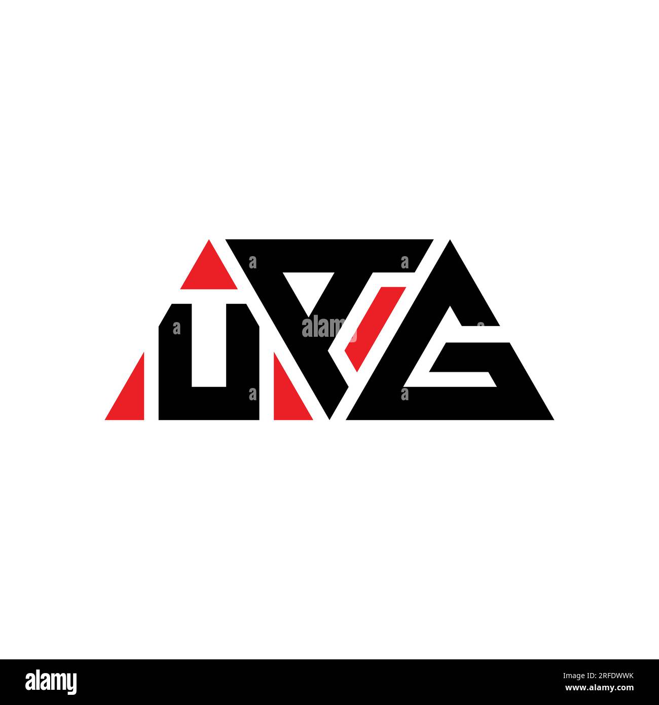 UAG triangle letter logo design with triangle shape. UAG triangle logo ...