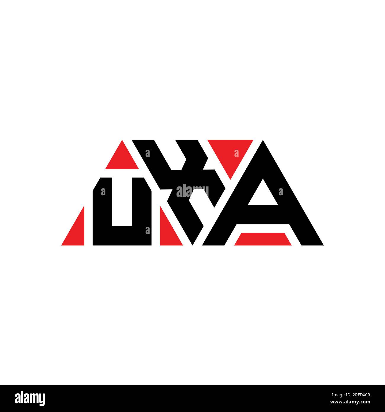 UXA triangle letter logo design with triangle shape. UXA triangle logo ...