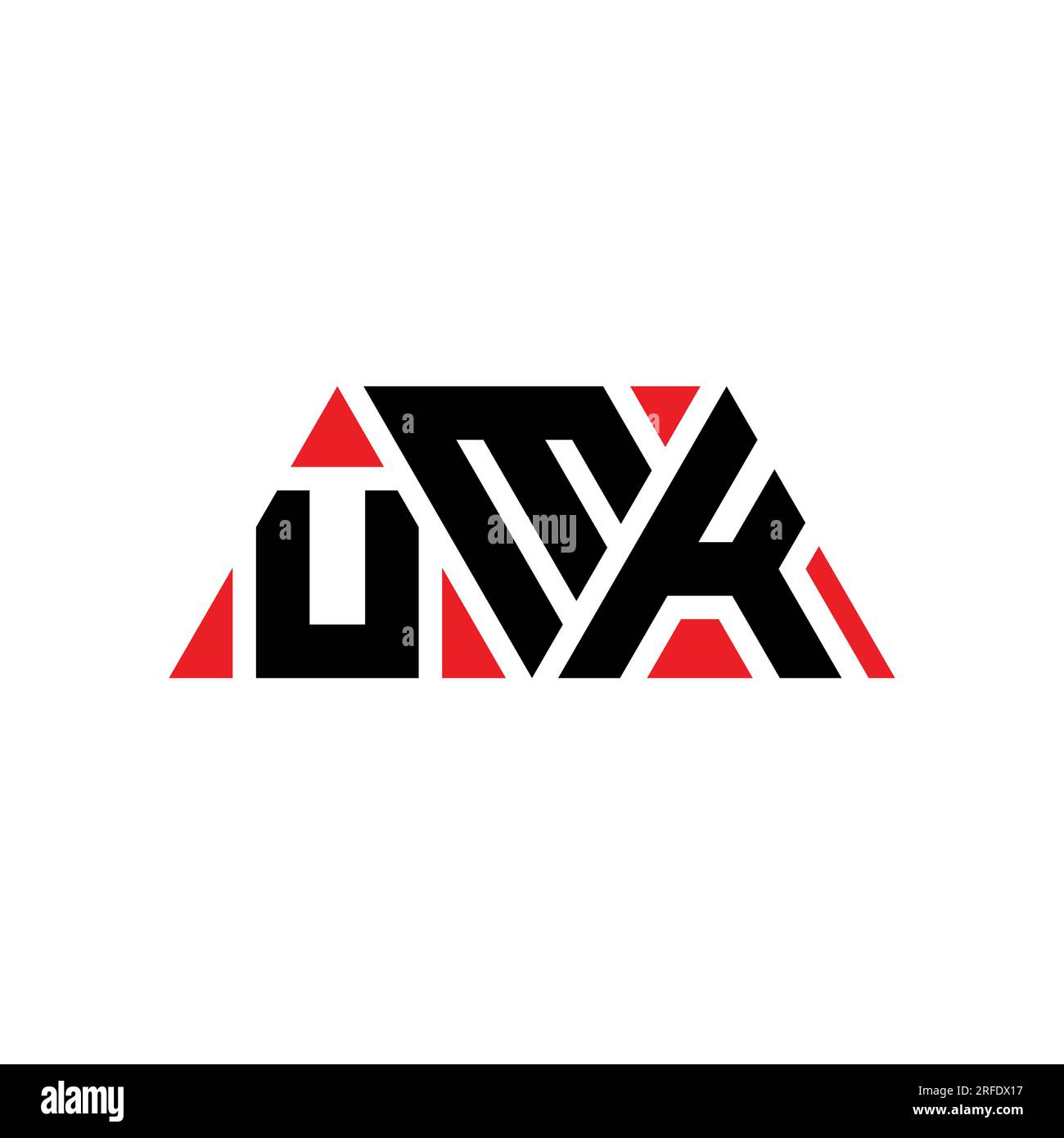 UMK triangle letter logo design with triangle shape. UMK triangle logo ...