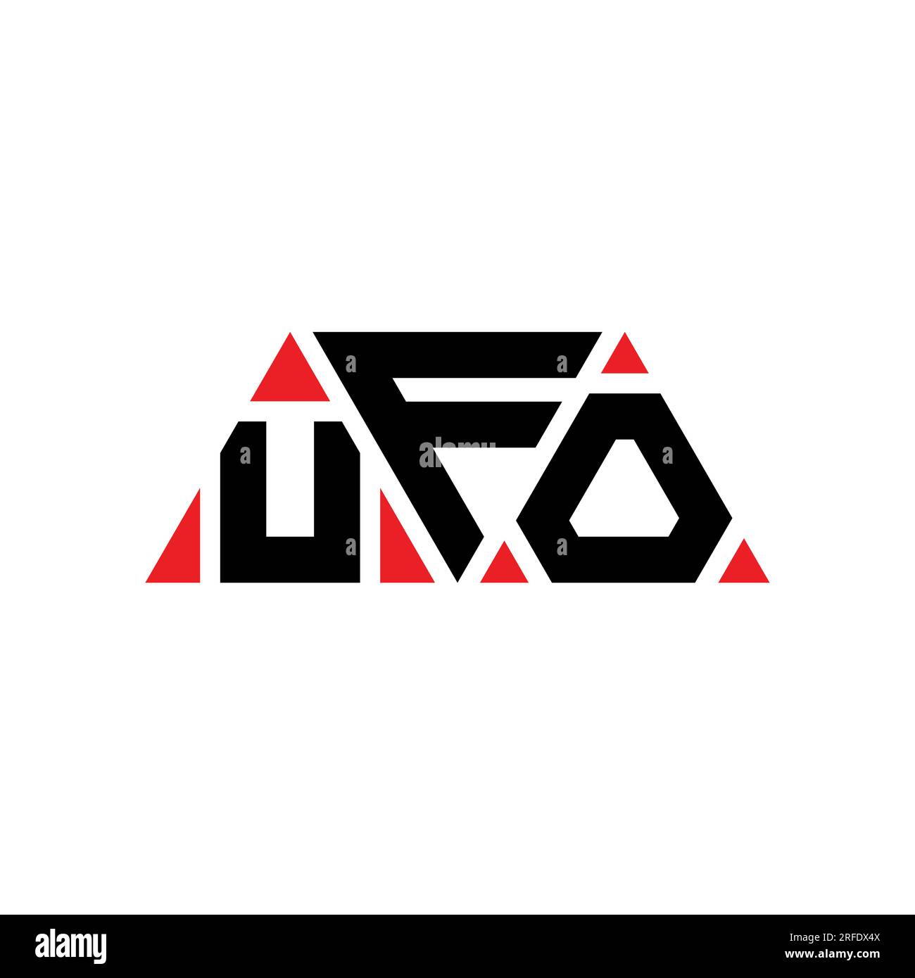 UFO triangle letter logo design with triangle shape. UFO triangle logo ...