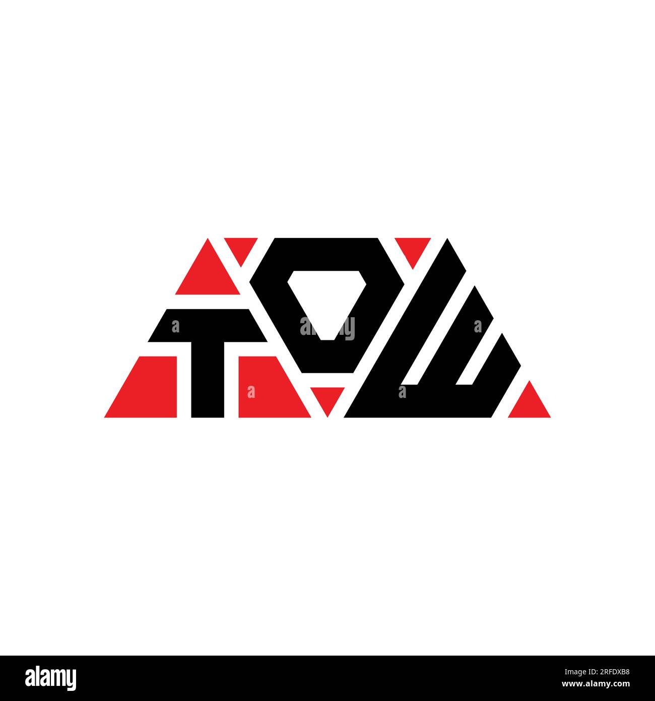 TOW triangle letter logo design with triangle shape. TOW triangle logo ...