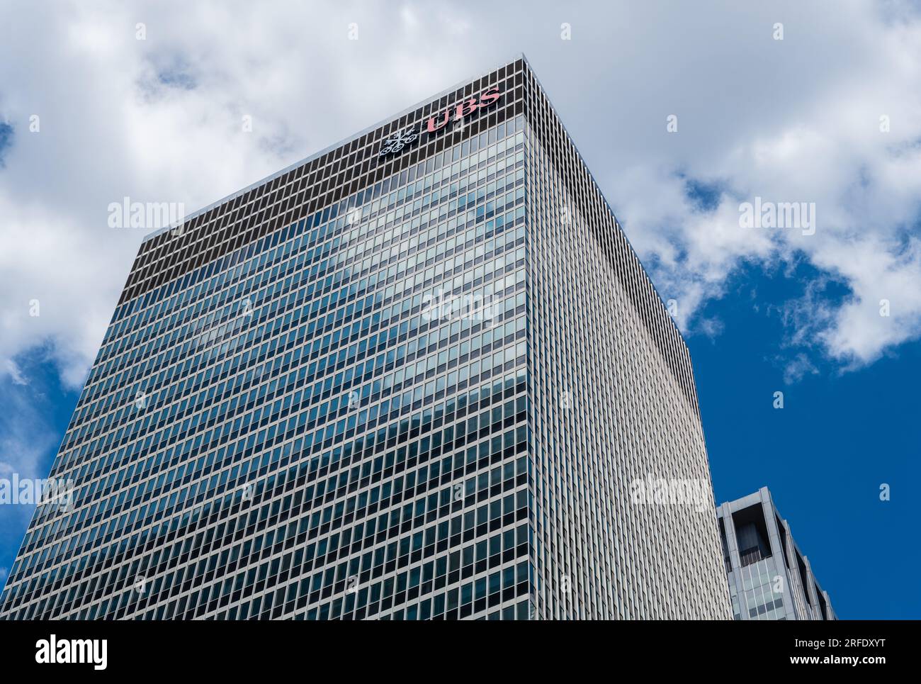 New York City, USA - July 22, 2023: ubs bank building architecture with ...