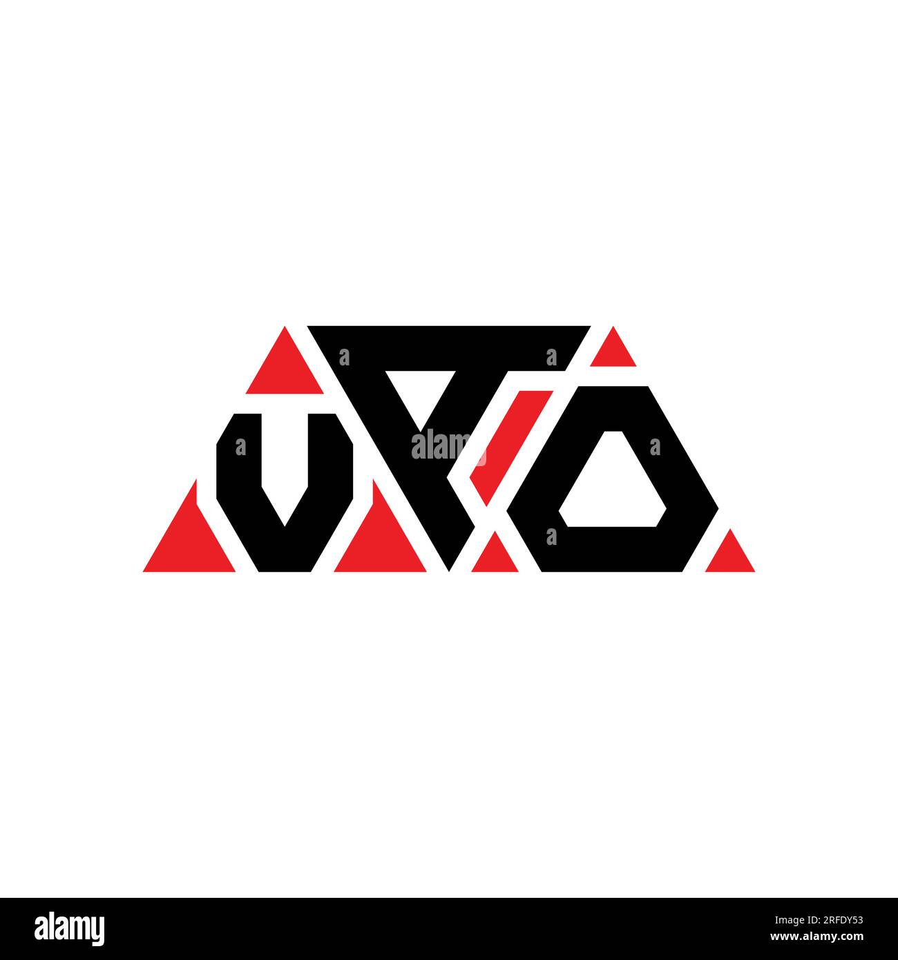 VAO triangle letter logo design with triangle shape. VAO triangle logo ...