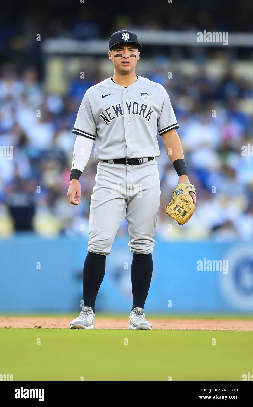 LOS ANGELES, CA - JUNE 02: New York Yankees shortstop Anthony Volpe (11 ...