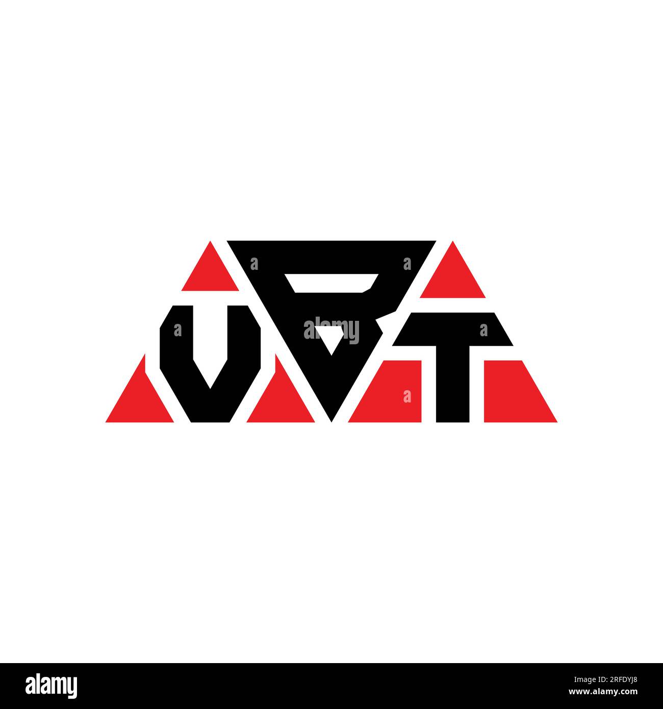 VBT triangle letter logo design with triangle shape. VBT triangle logo ...