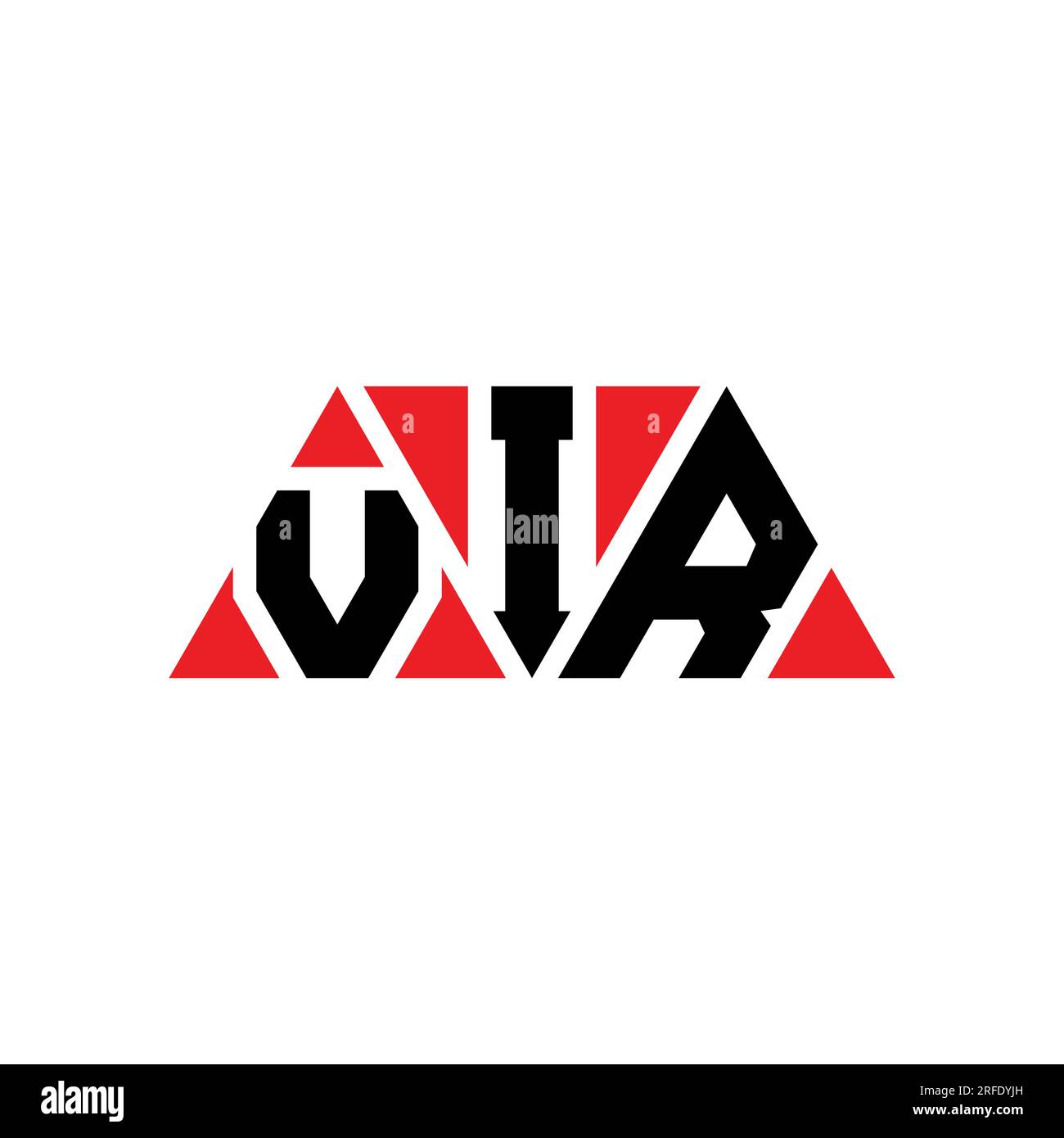 VIR triangle letter logo design with triangle shape. VIR triangle logo ...