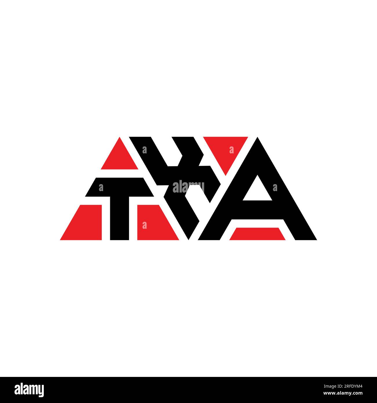 TXA triangle letter logo design with triangle shape. TXA triangle logo ...