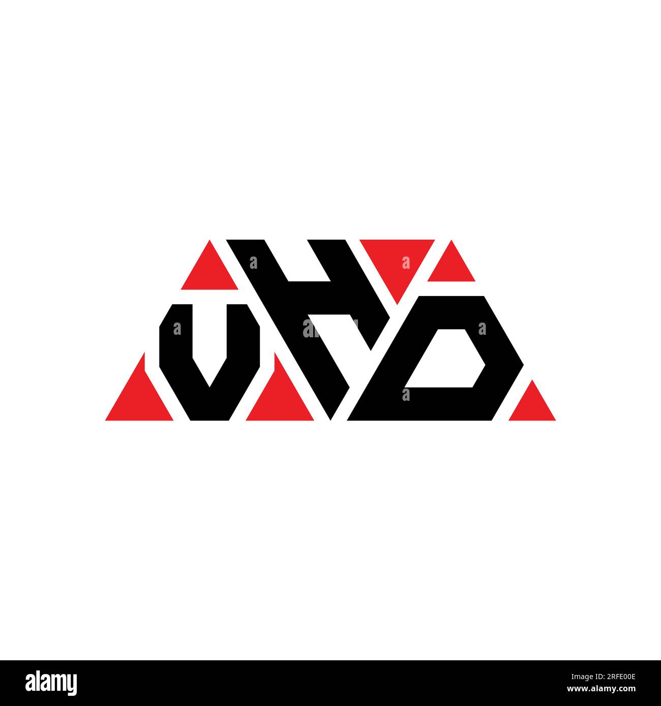 VHD triangle letter logo design with triangle shape. VHD triangle logo ...