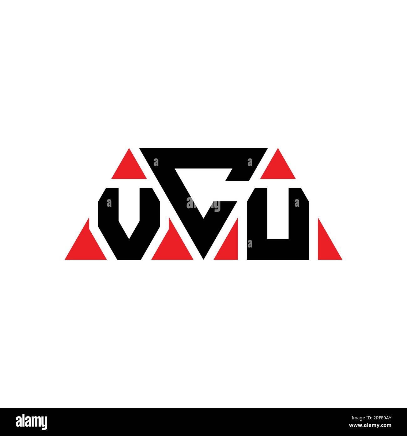 VCU triangle letter logo design with triangle shape. VCU triangle logo ...