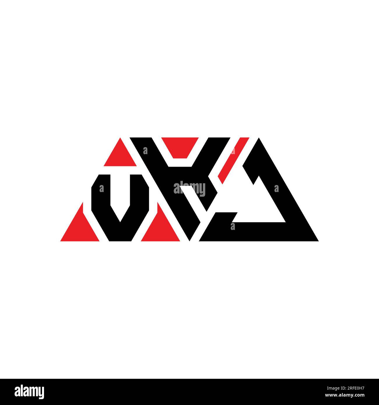 VKJ triangle letter logo design with triangle shape. VKJ triangle logo ...