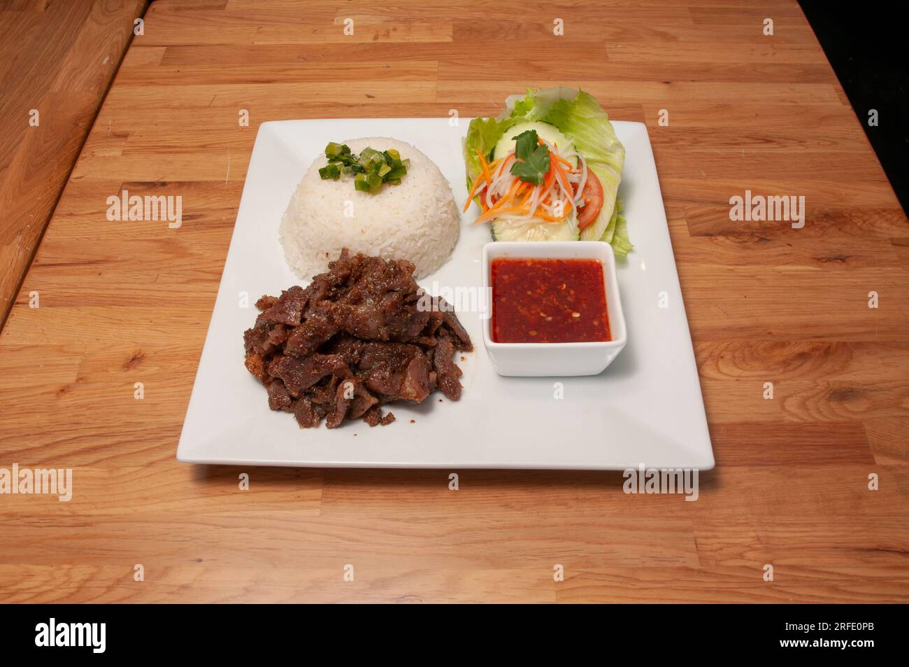 Delicious Thai food known as yum nuer Stock Photo - Alamy