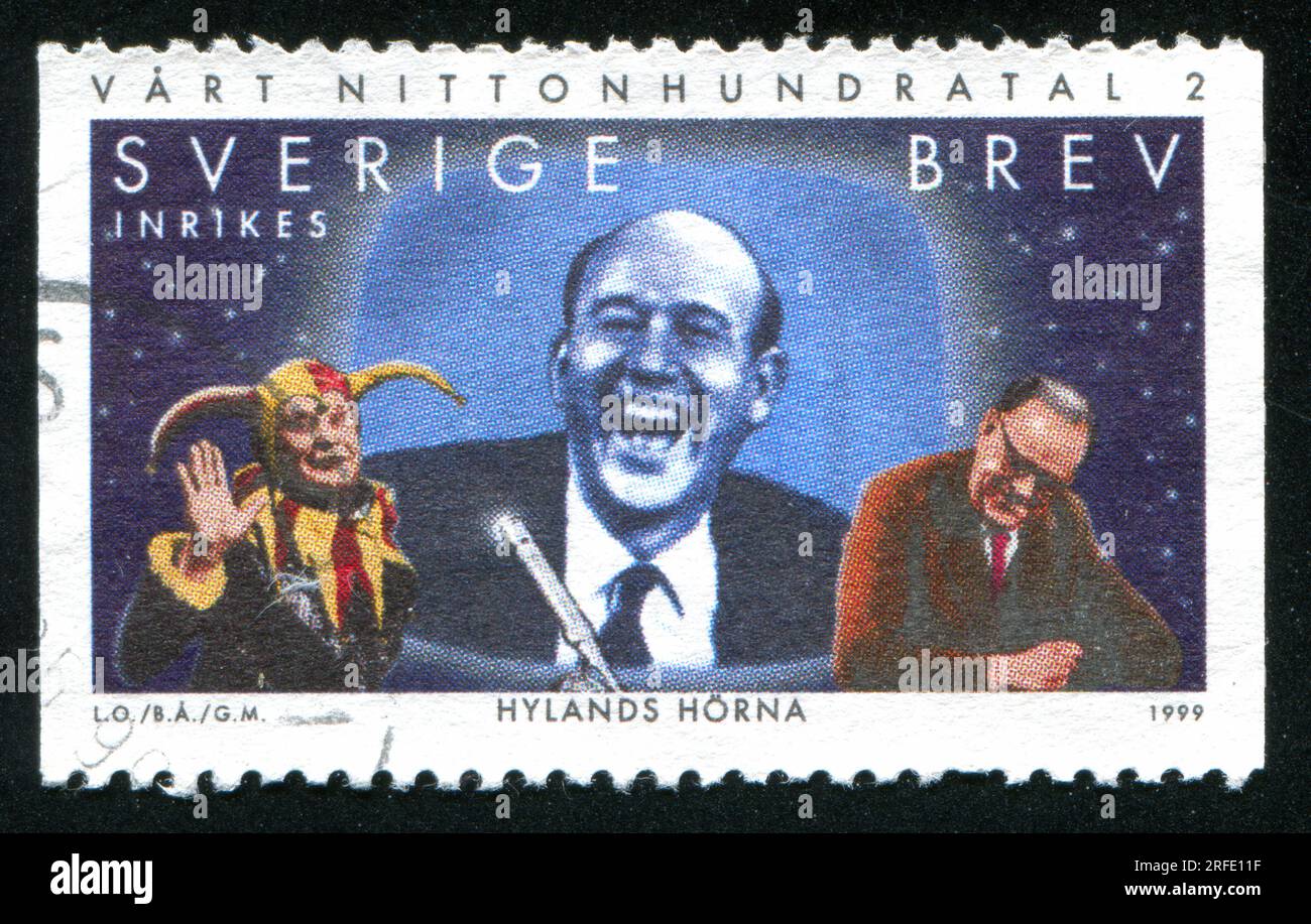 SWEDEN - CIRCA 1999: stamp printed by Sweden, shows Hyland Corner, Carl ...