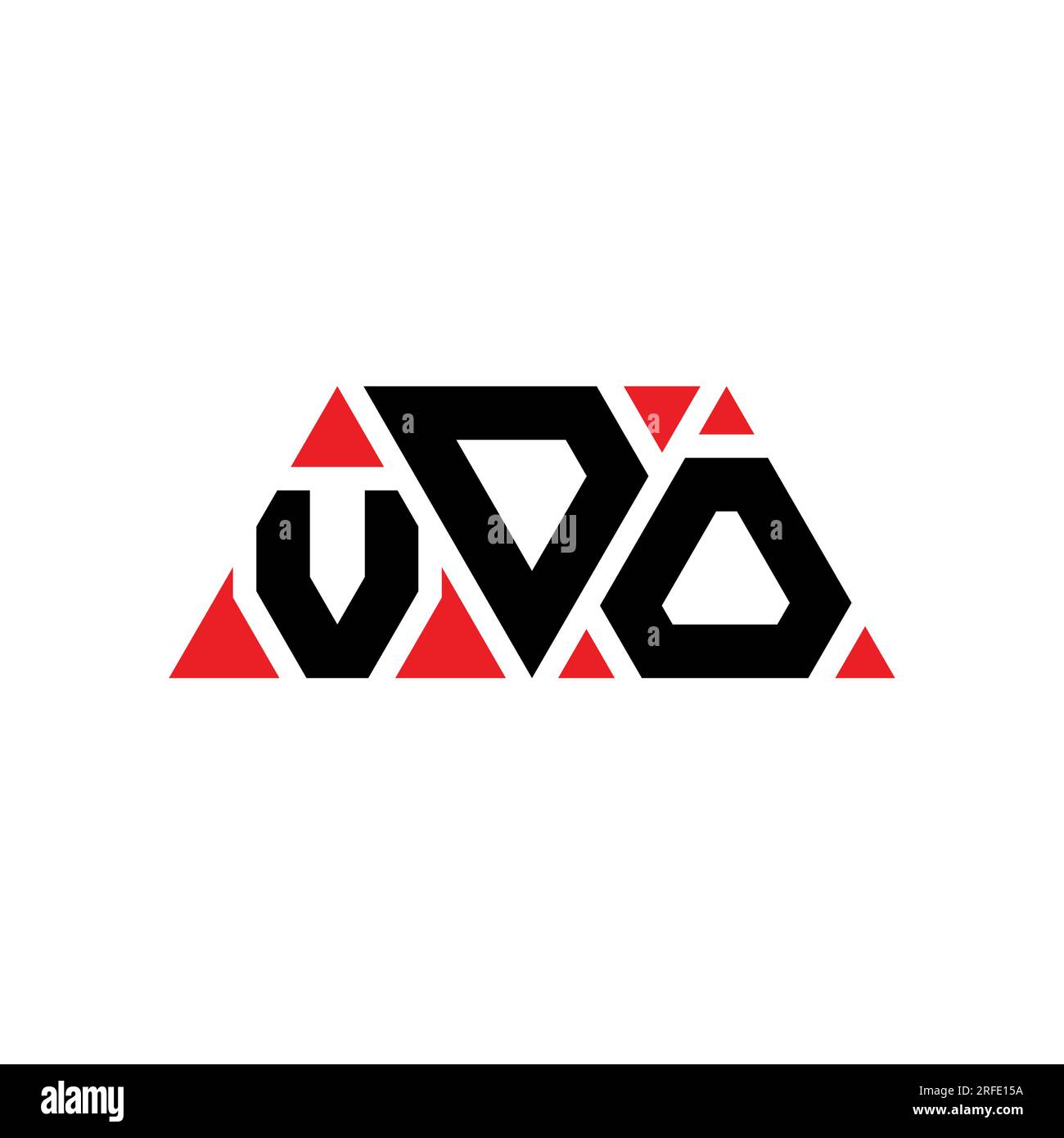 VDO triangle letter logo design with triangle shape. VDO triangle logo ...