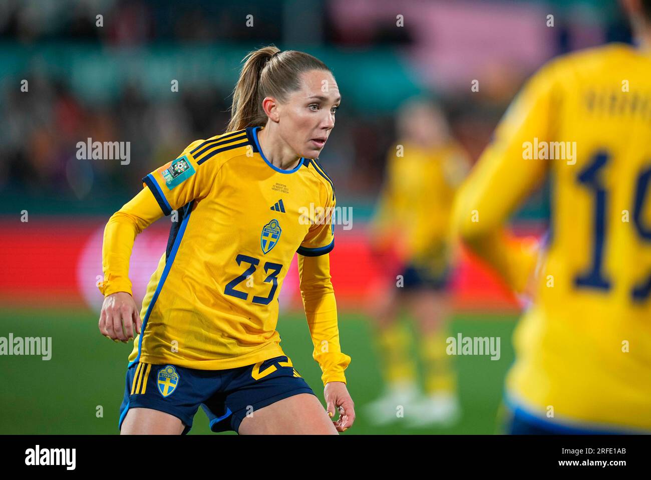 August 02 2023: Elin Rubensson (Sweden) looks on during a game, , at ...