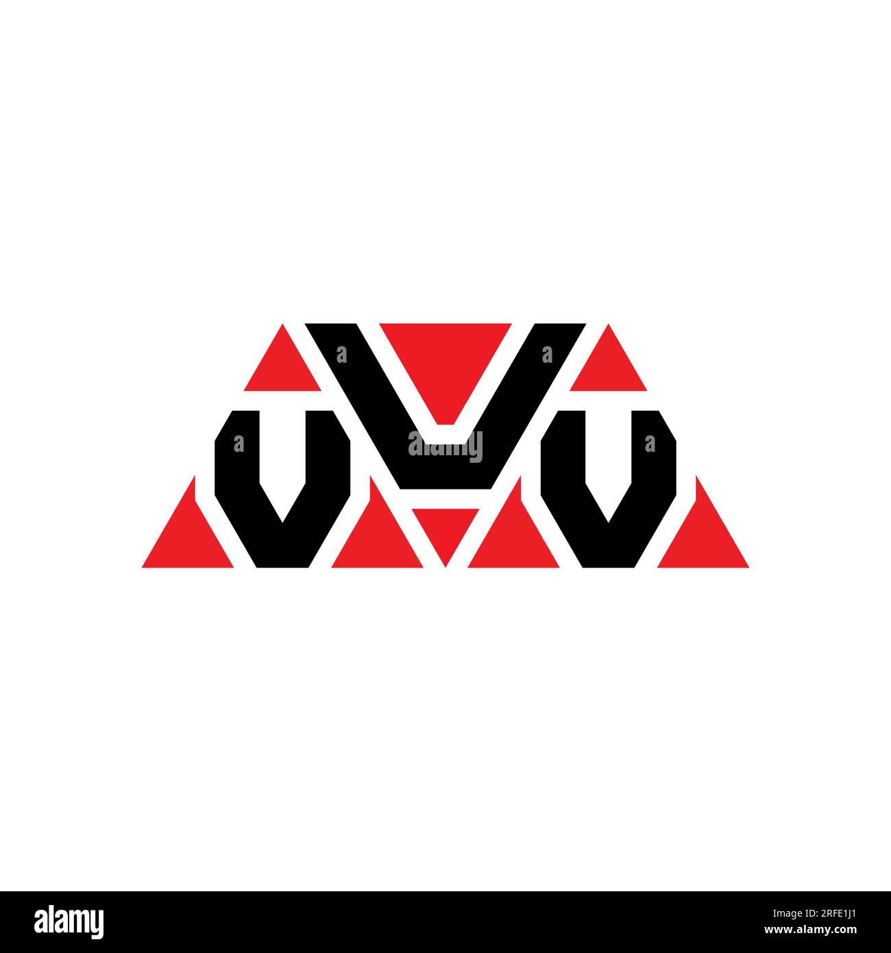 VUV triangle letter logo design with triangle shape. VUV triangle logo ...