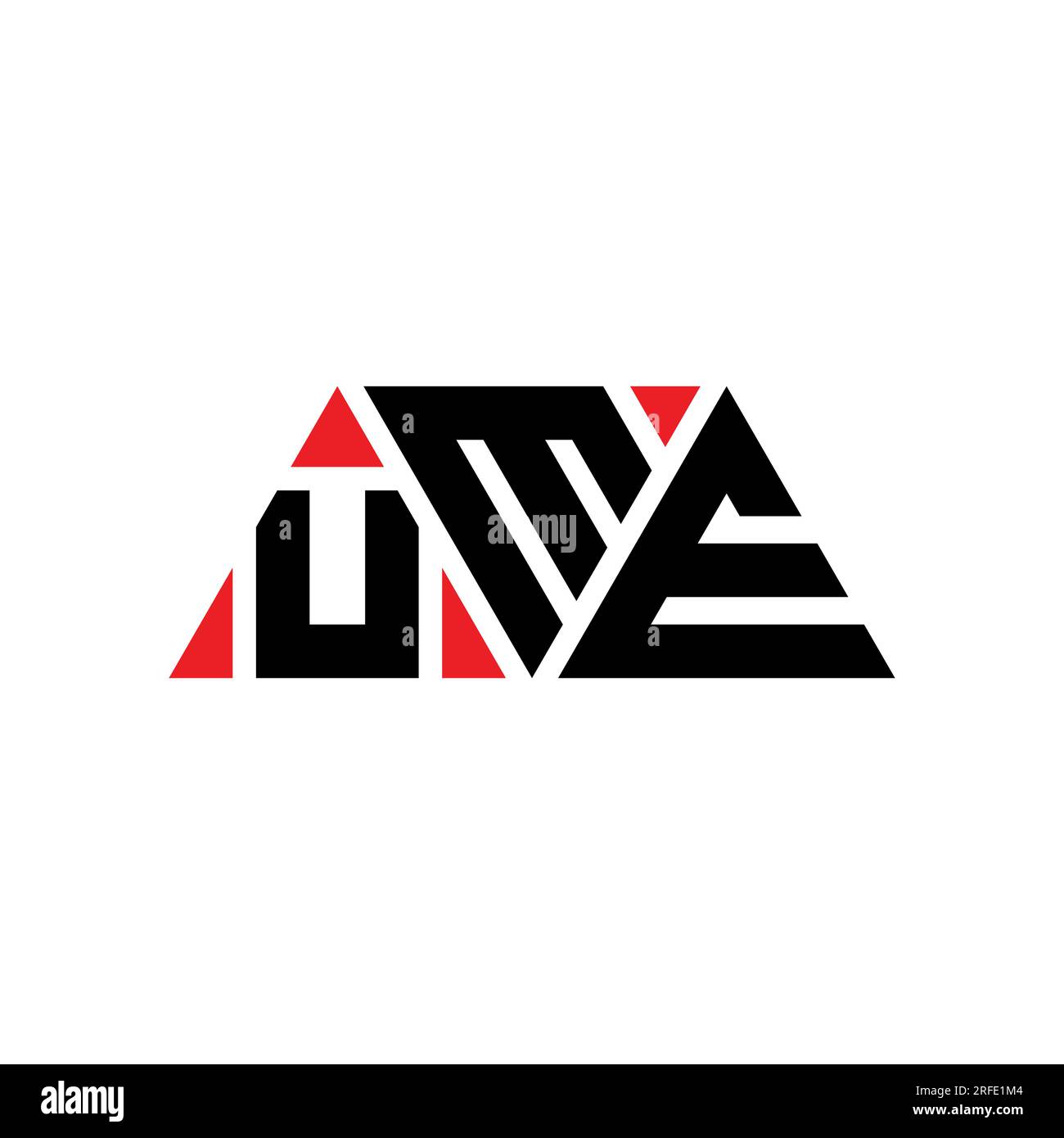 UME triangle letter logo design with triangle shape. UME triangle logo ...