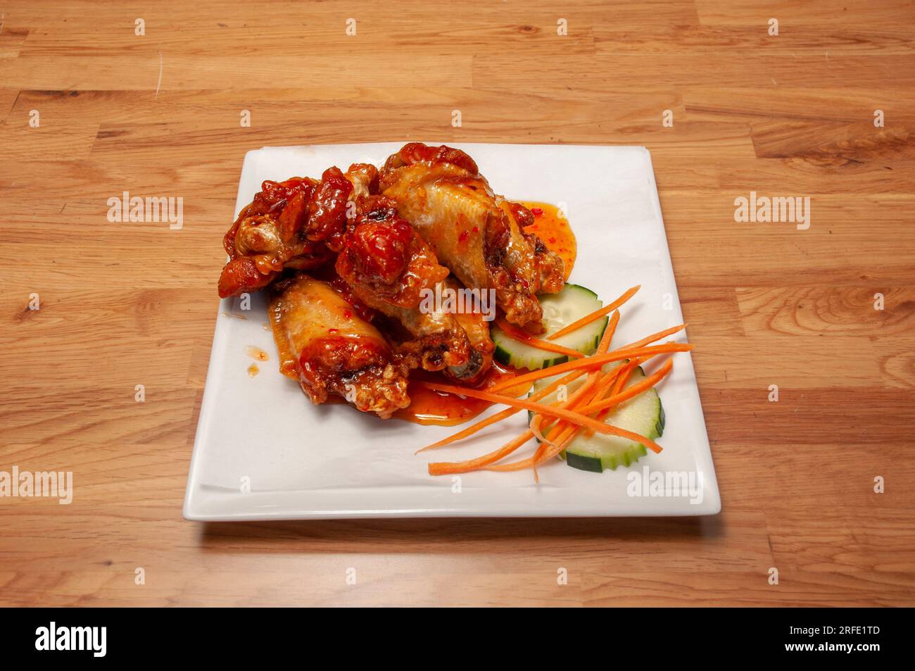 Authentic American cuisine food best known as buffalo hot wings Stock ...