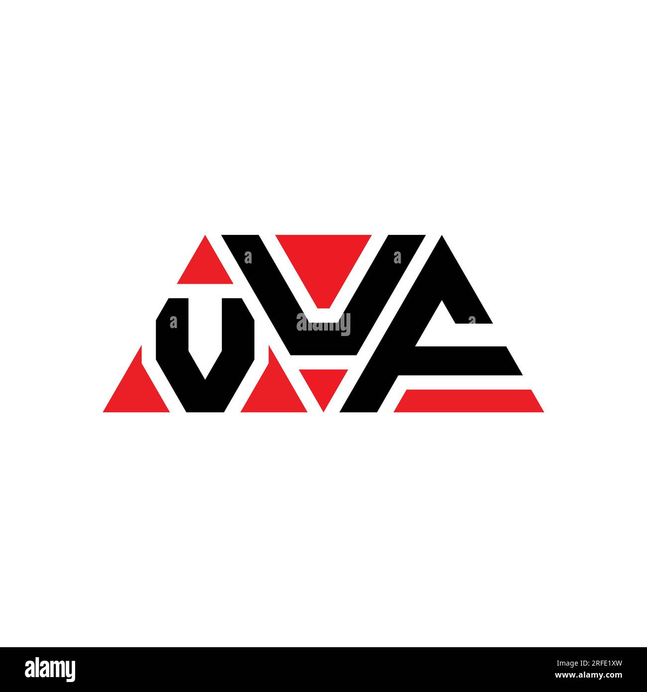VUF triangle letter logo design with triangle shape. VUF triangle logo ...