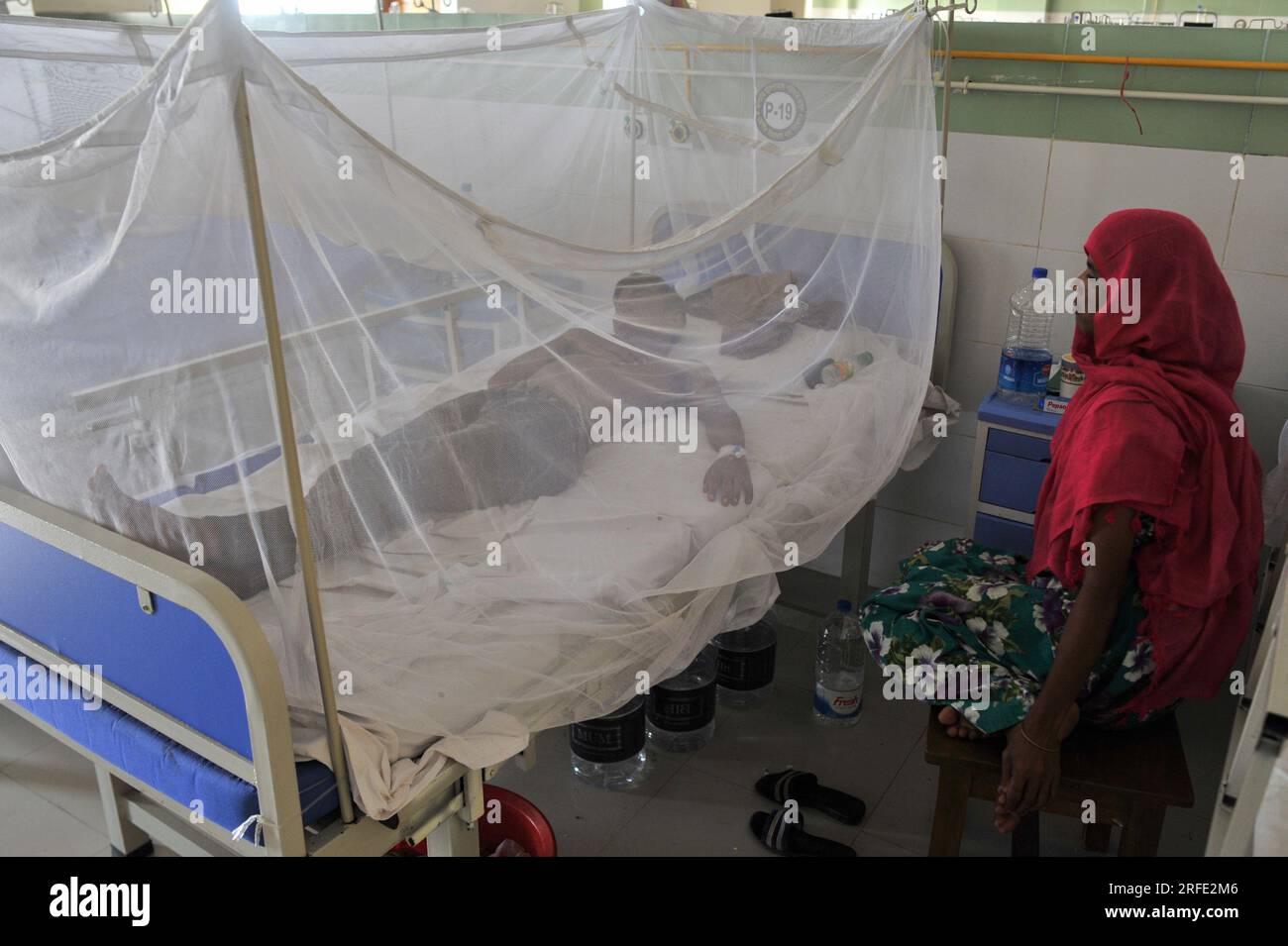 People with dengue receive treatment at the Dengue ward of the Sylhet ...