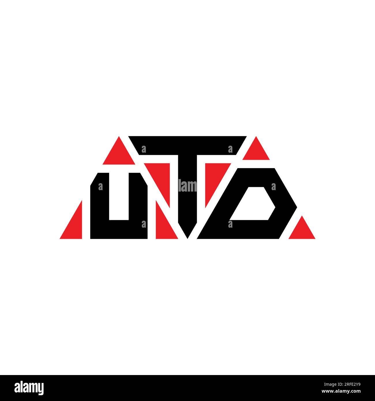 UTD triangle letter logo design with triangle shape. UTD triangle logo ...