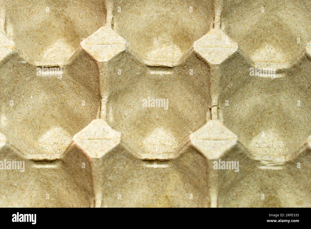 Paper egg-tray texture surface for packaging close-up. Recycled waste ...