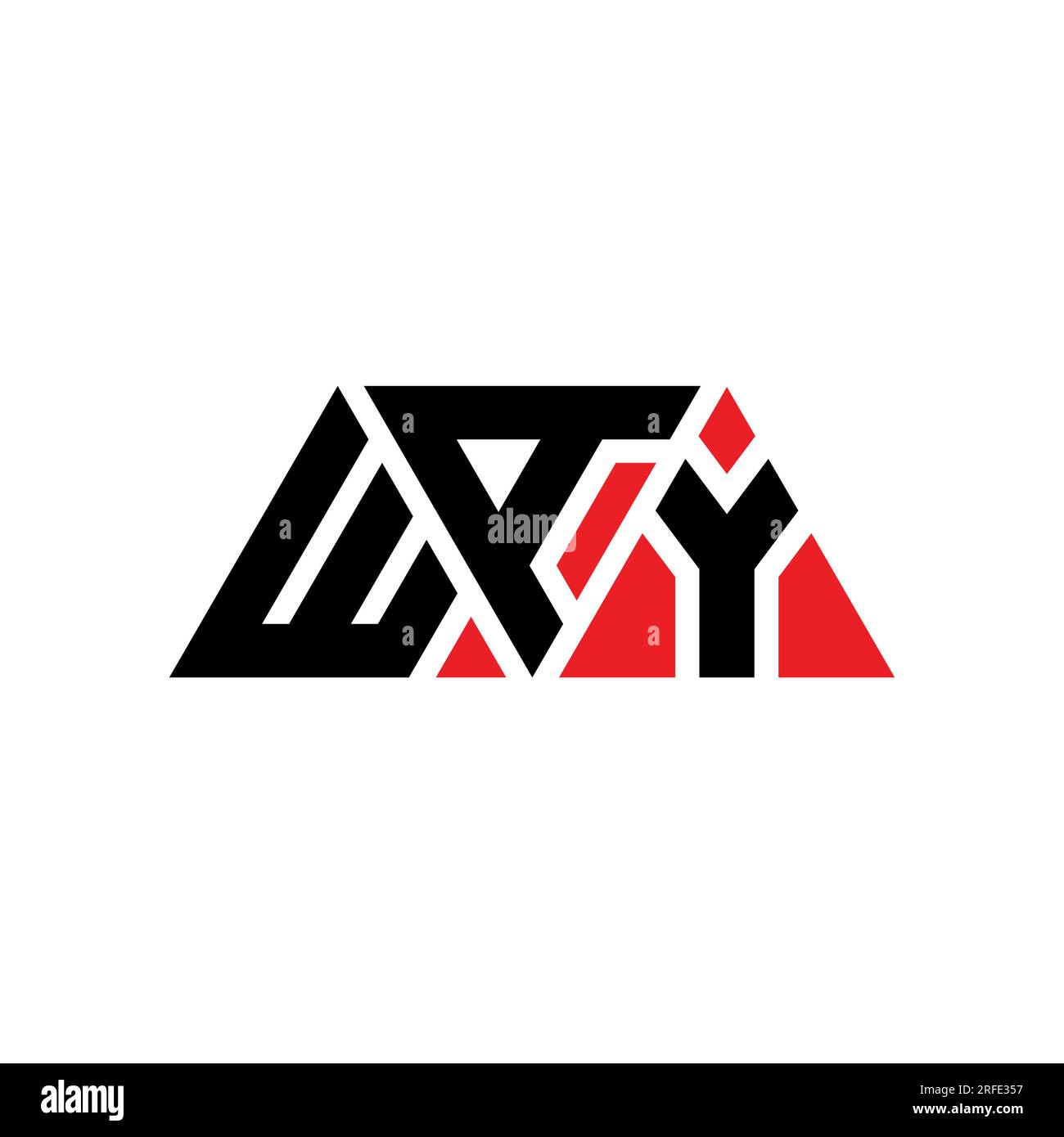 WAY triangle letter logo design with triangle shape. WAY triangle logo ...