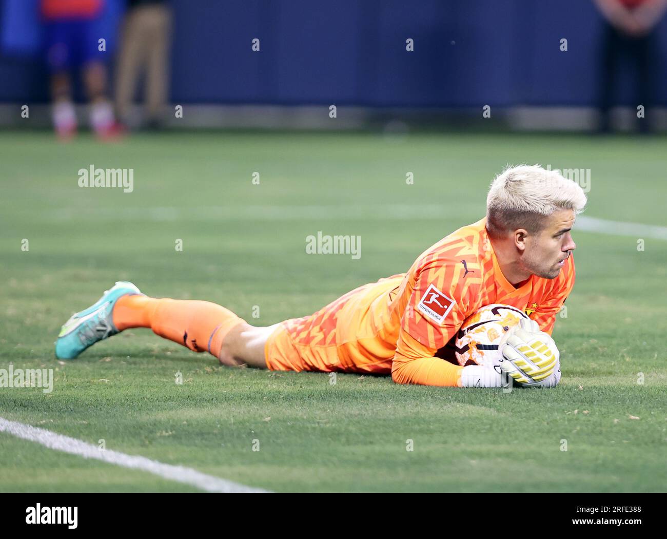 Goalkeeper holds ball premier hi-res stock photography and images - Alamy
