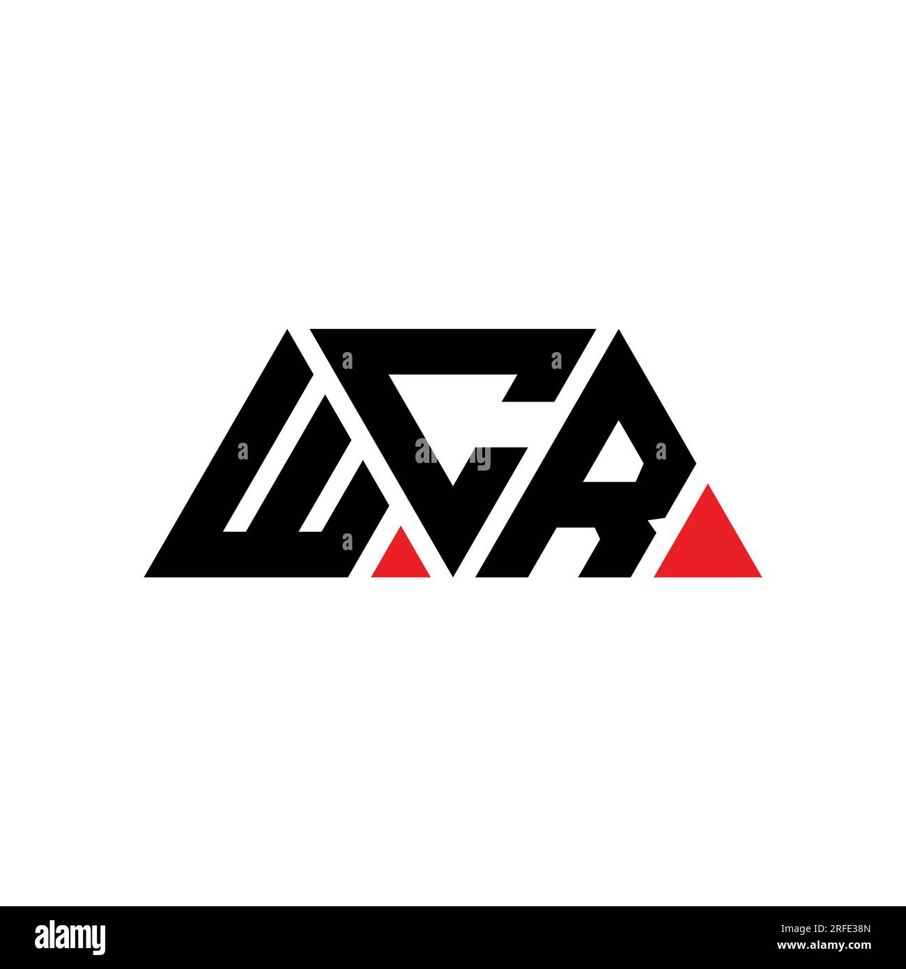 WCR triangle letter logo design with triangle shape. WCR triangle logo ...