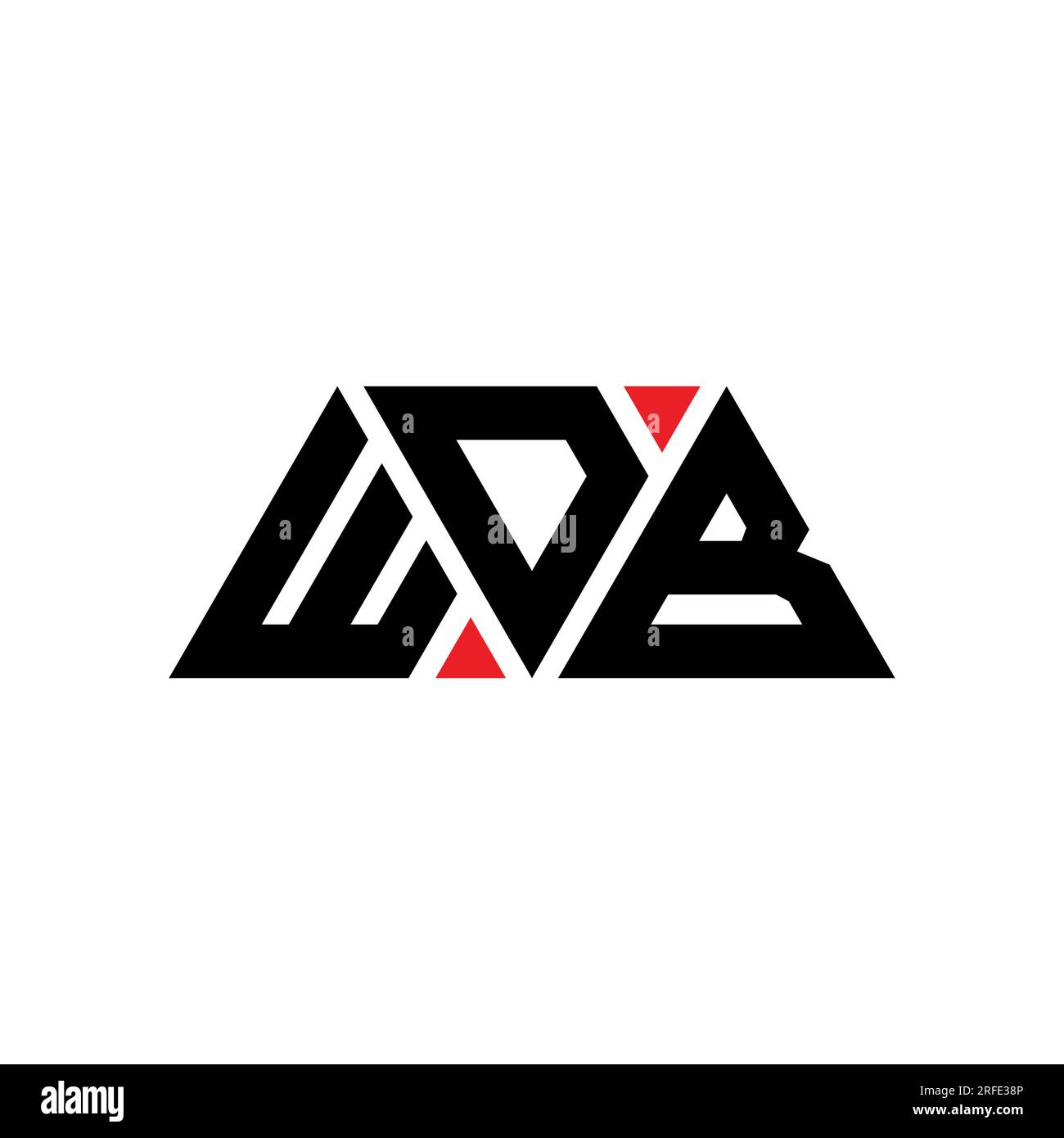 WDB triangle letter logo design with triangle shape. WDB triangle logo ...