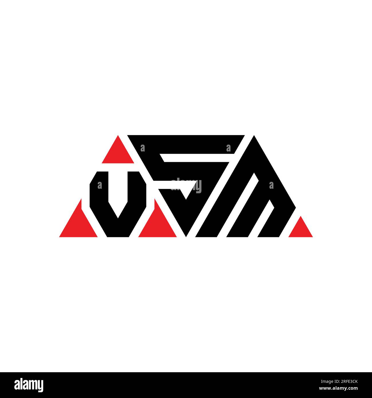 VSM triangle letter logo design with triangle shape. VSM triangle logo ...