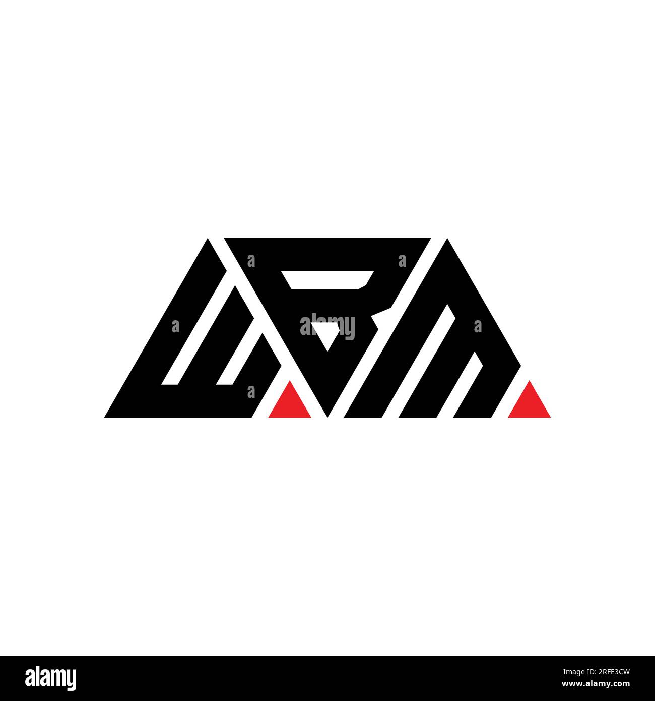 WBM triangle letter logo design with triangle shape. WBM triangle logo ...