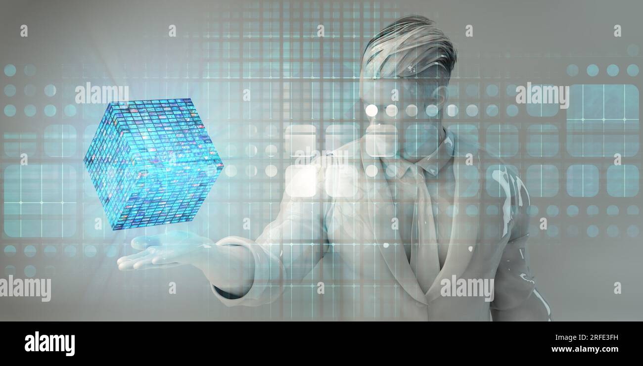 New Futuristic Technology On a White Background Stock Photo - Alamy