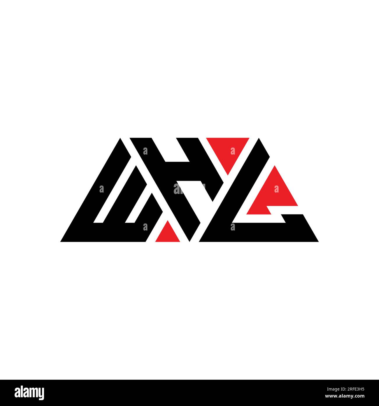 WHL triangle letter logo design with triangle shape. WHL triangle logo ...