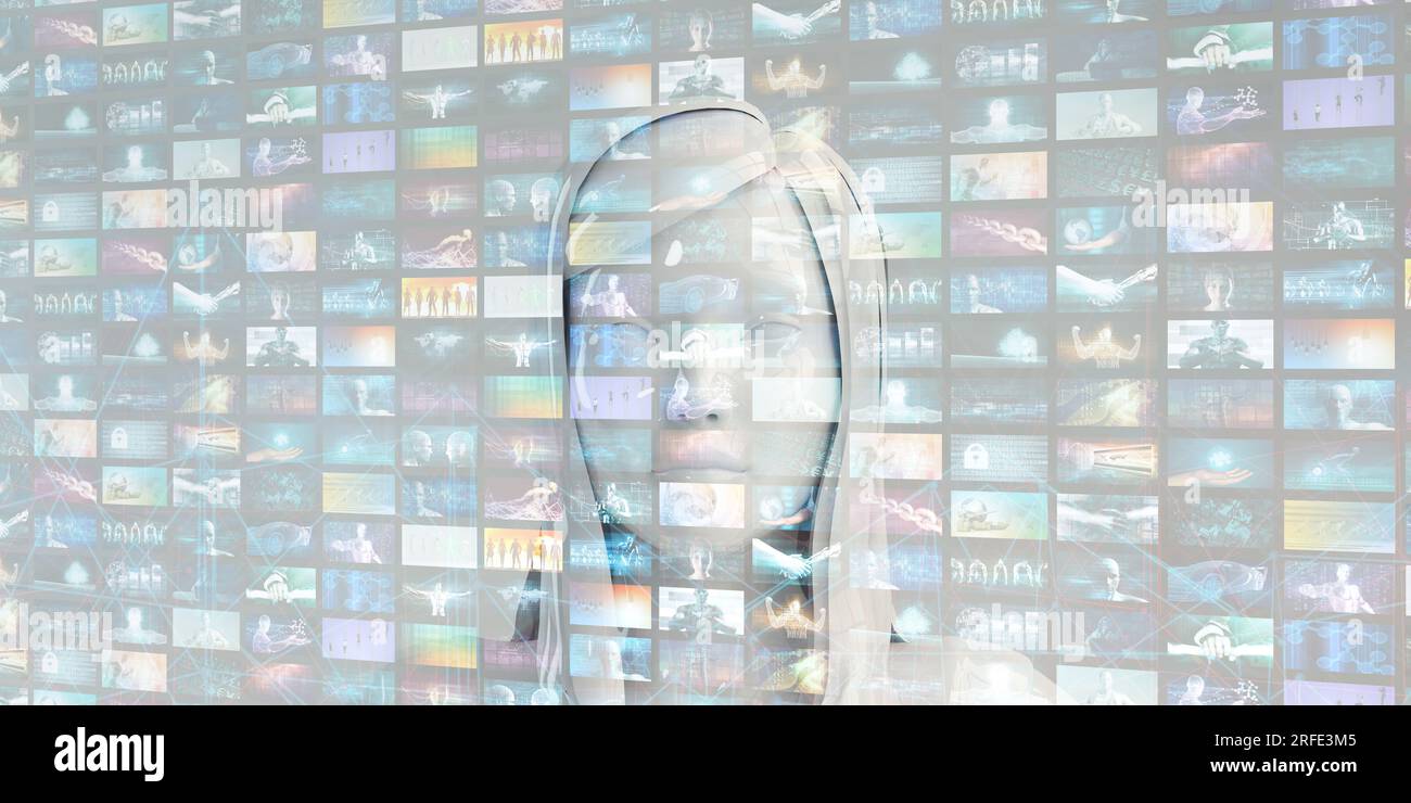 Multimedia Technology Background As A Art Concept Stock Photo - Alamy