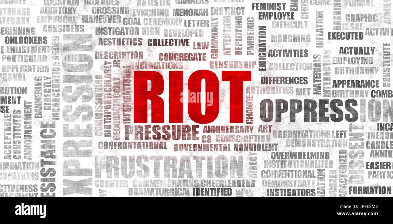 Riot Concept as an Abstract Background Banner Stock Photo - Alamy