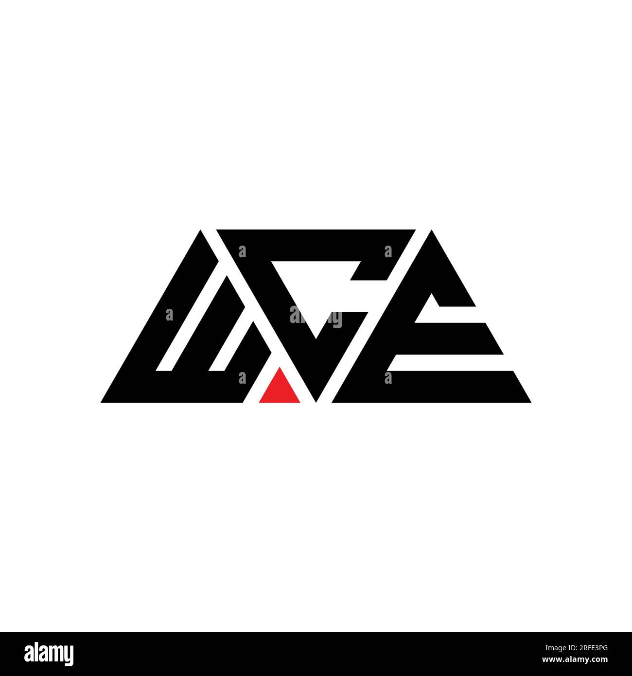 WCE triangle letter logo design with triangle shape. WCE triangle logo ...