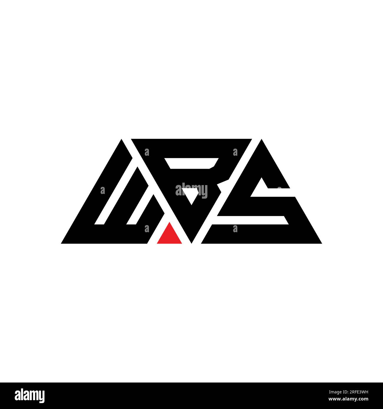 WBS triangle letter logo design with triangle shape. WBS triangle logo ...
