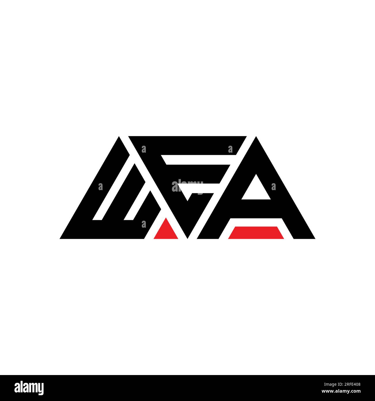 WEA triangle letter logo design with triangle shape. WEA triangle logo ...