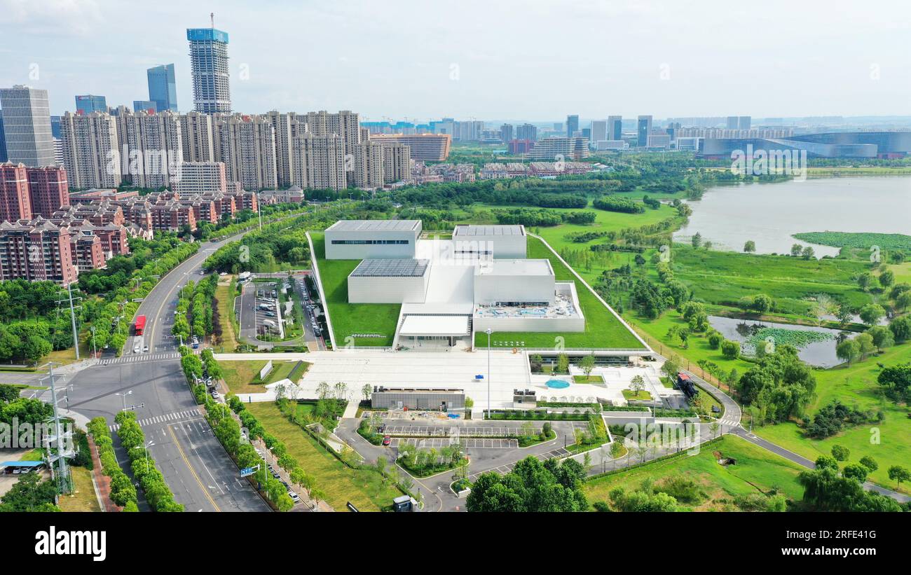 Aerial photo shows the new Hefei Science and Technology Museum in Hefei ...