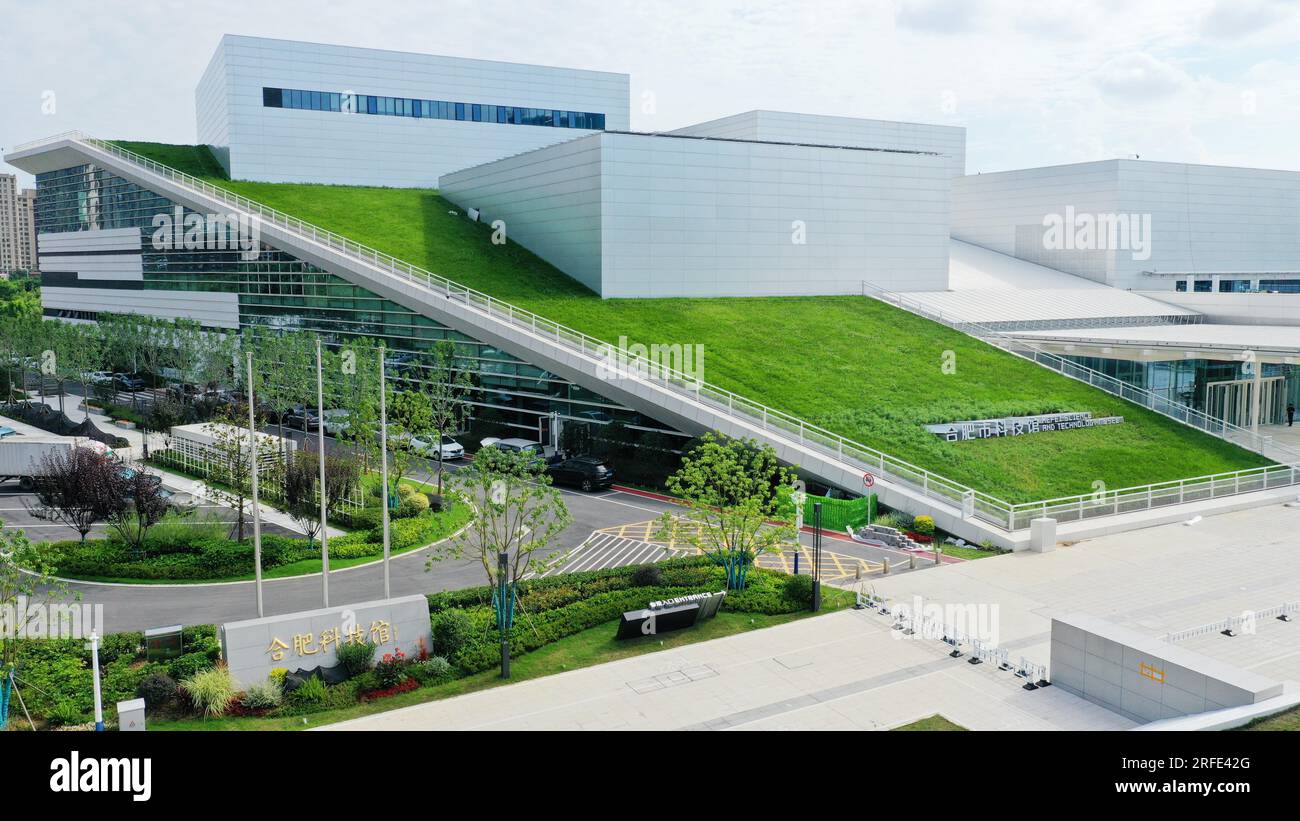 Aerial photo shows the new Hefei Science and Technology Museum in Hefei ...
