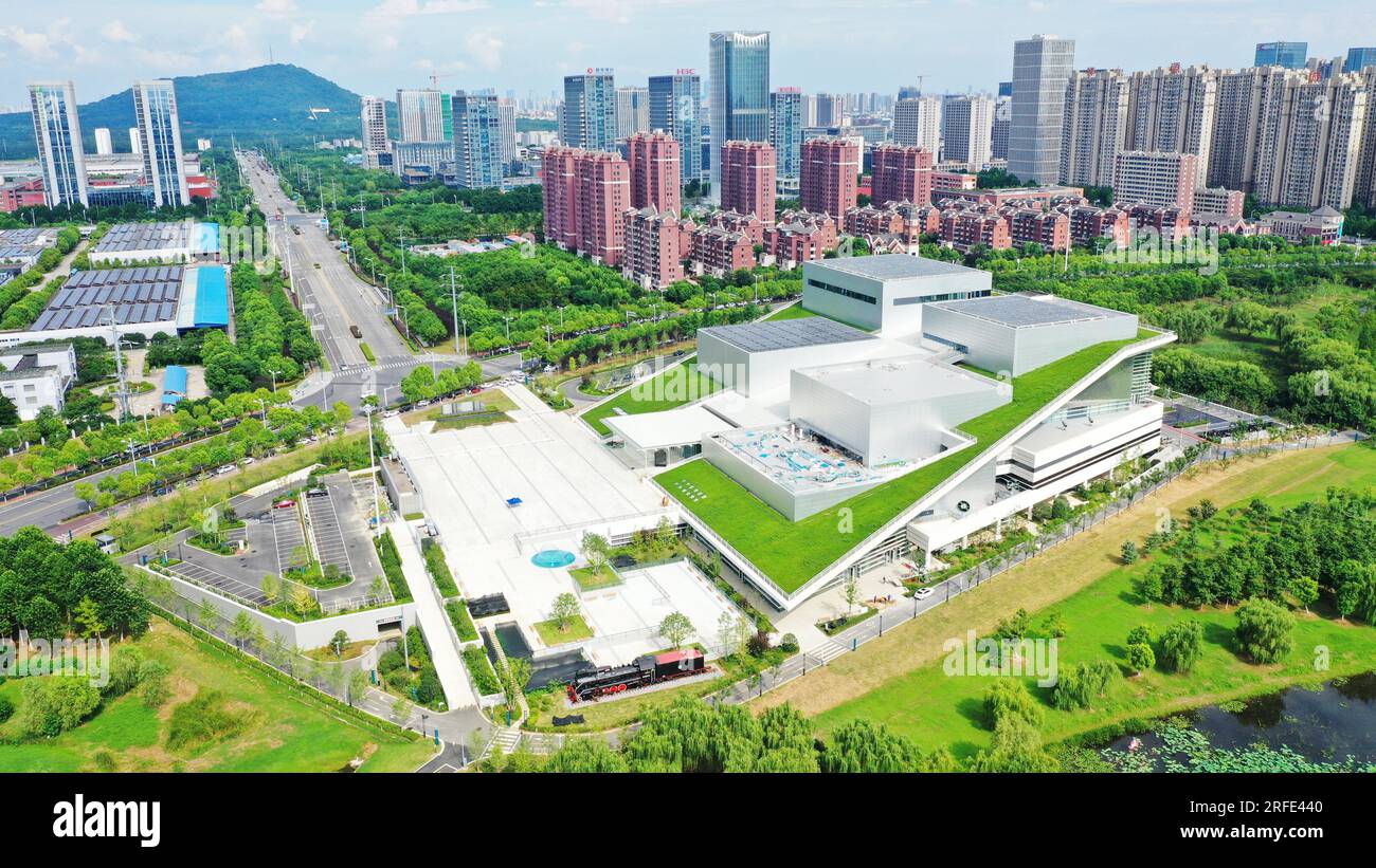 Aerial photo shows the new Hefei Science and Technology Museum in Hefei ...