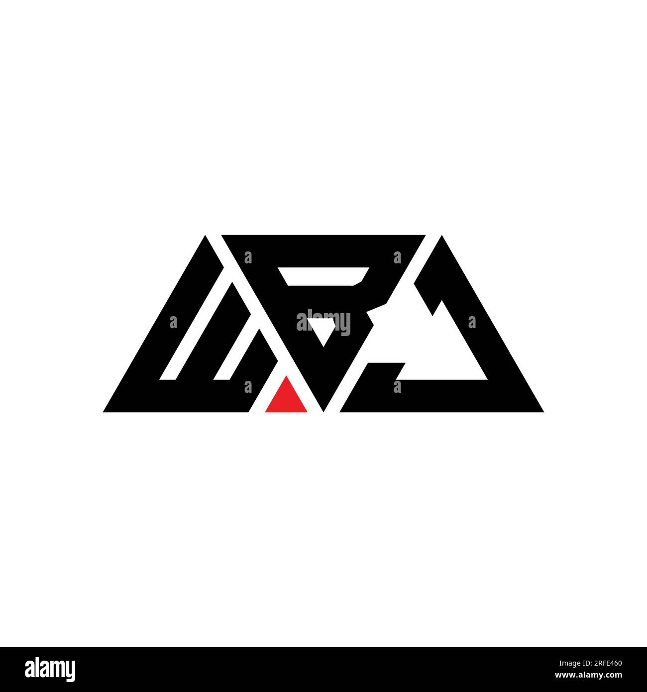 WBJ triangle letter logo design with triangle shape. WBJ triangle logo ...