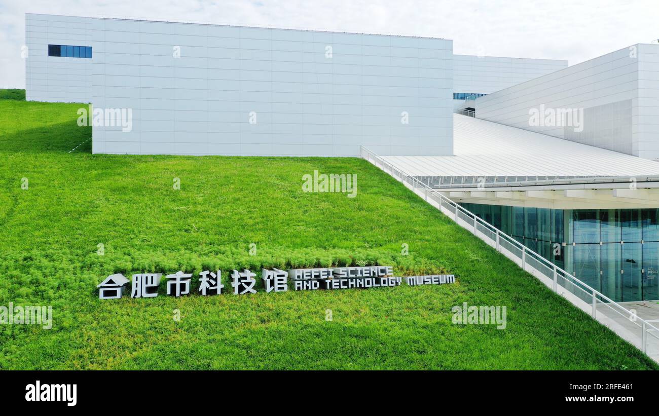 Aerial photo shows the new Hefei Science and Technology Museum in Hefei ...