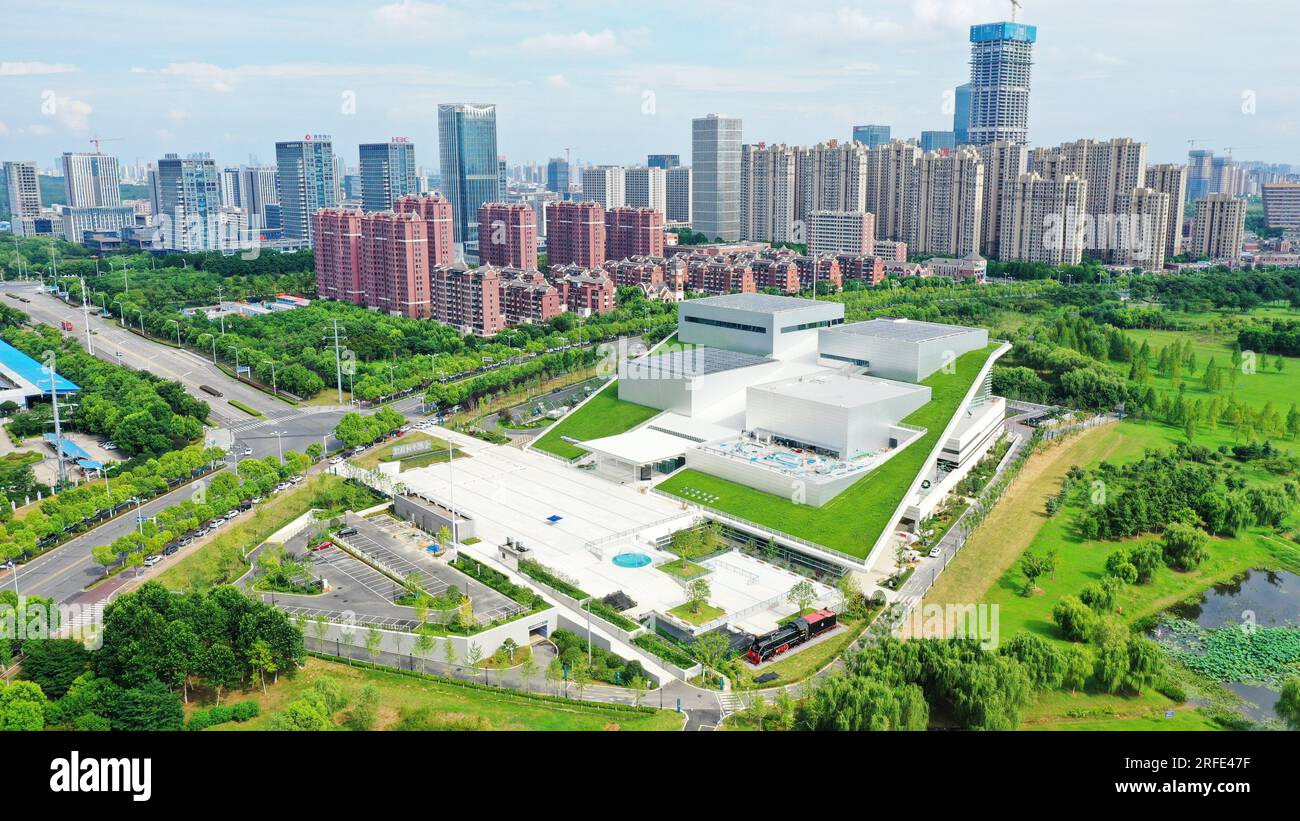 Aerial photo shows the new Hefei Science and Technology Museum in Hefei ...