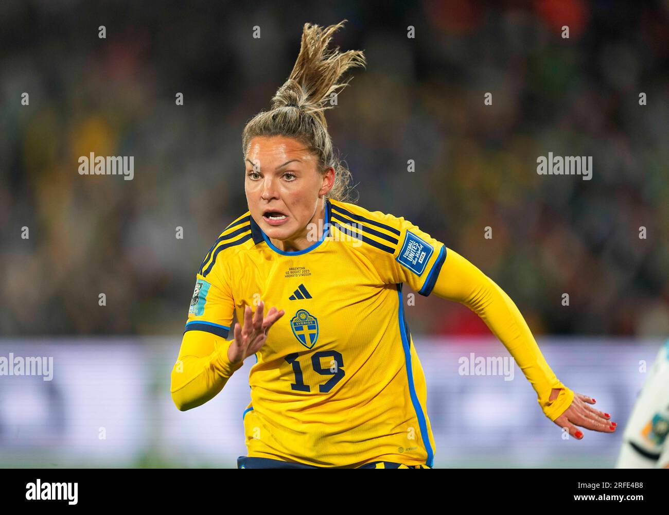 USA. 02nd Aug, 2023. August 02 2023: Johanna Kaneryd (Sweden) looks on ...