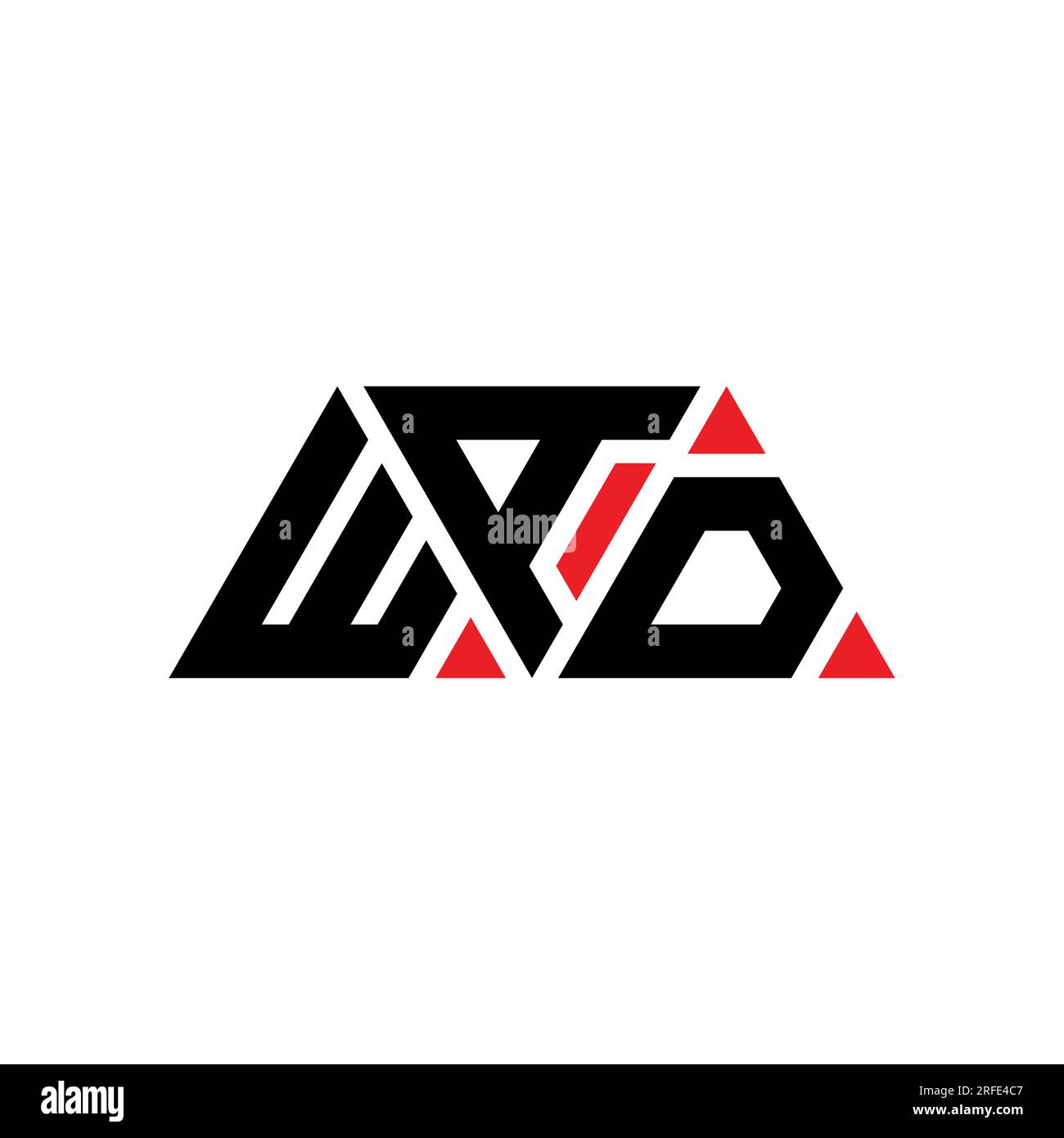 WAD triangle letter logo design with triangle shape. WAD triangle logo ...