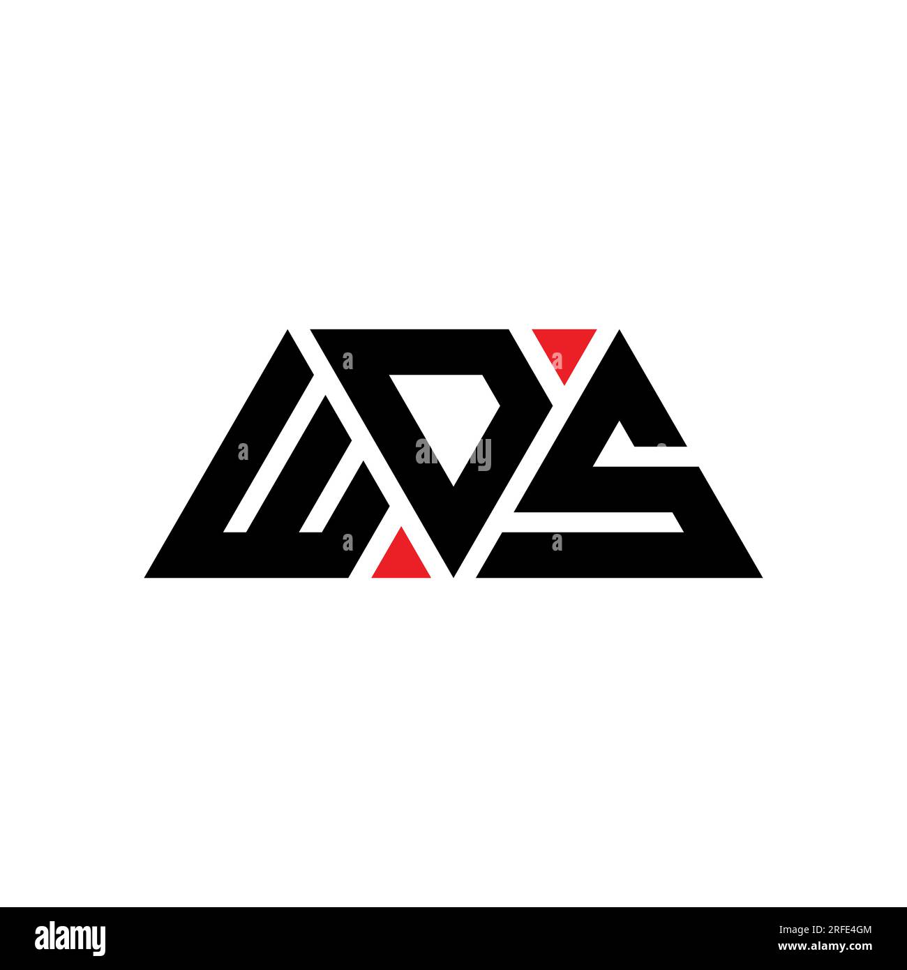 WDS triangle letter logo design with triangle shape. WDS triangle logo ...